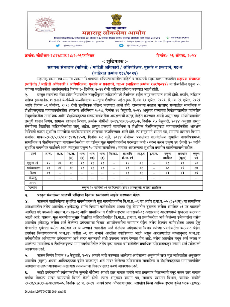 D:/Advt/ADVT NOTE-2024.doc353 | PDF