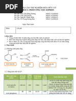 BÁO CÁO TH C HÀNH HÓA H U CƠ Bài 3 T NG H P Aspirin NHUNG | PDF