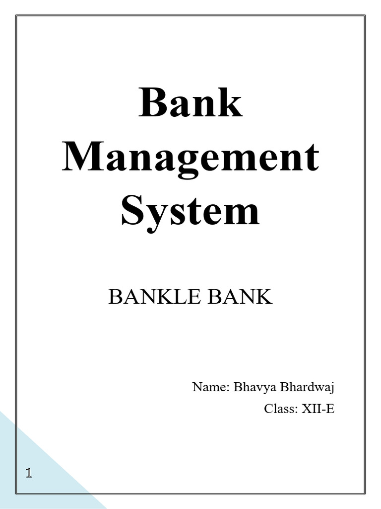 CS Investigatory Project | PDF | Control Flow | Databases