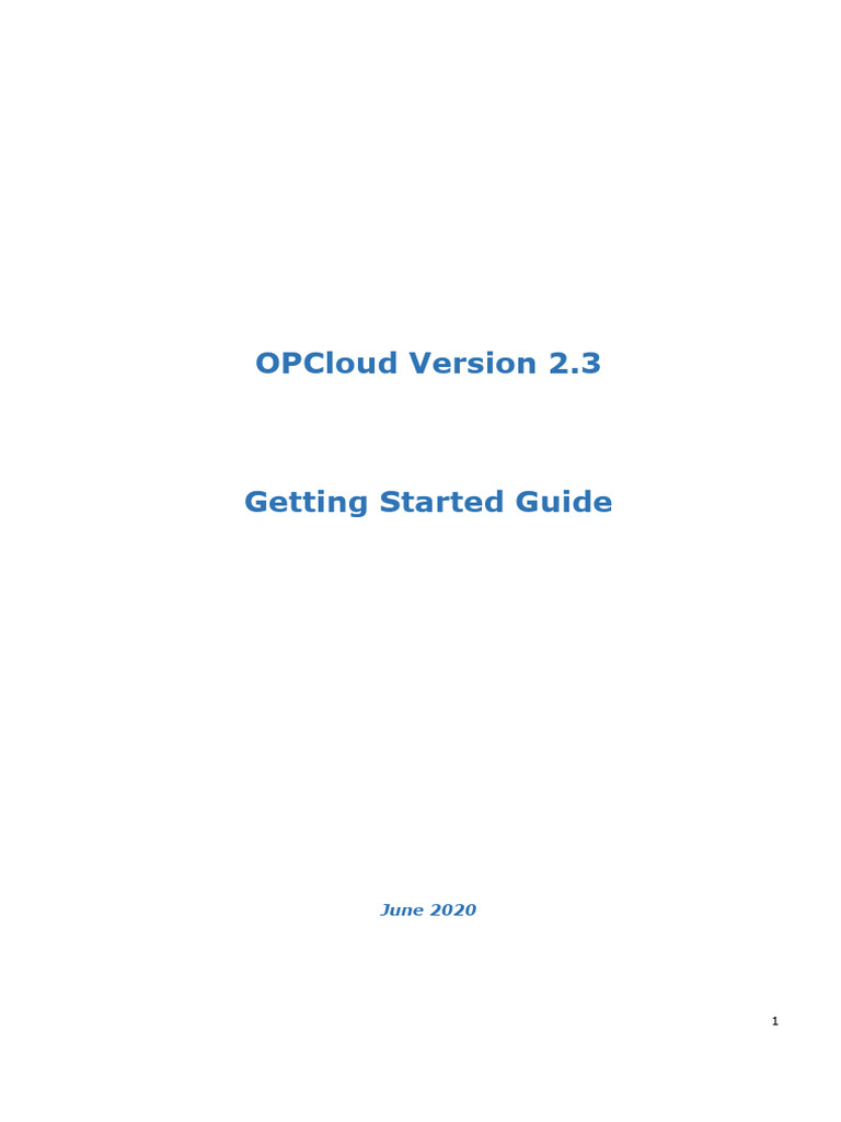 OPCloud Manual June 2020 | PDF | Conceptual Model