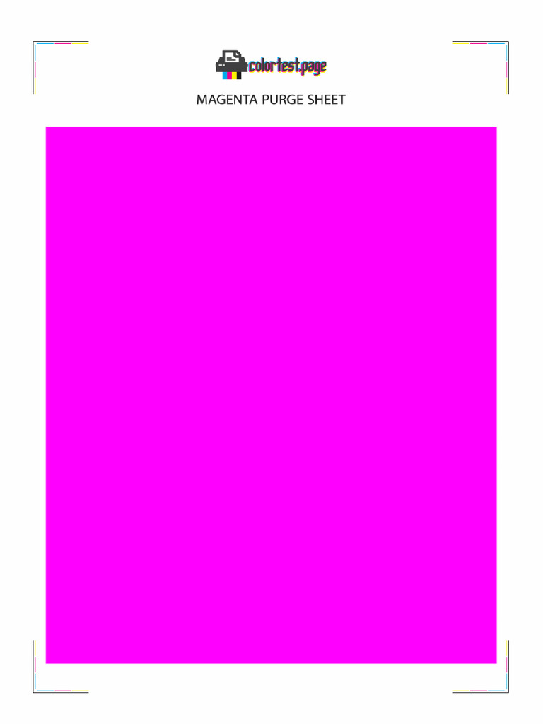 Magenta Purge Sheet Page | PDF