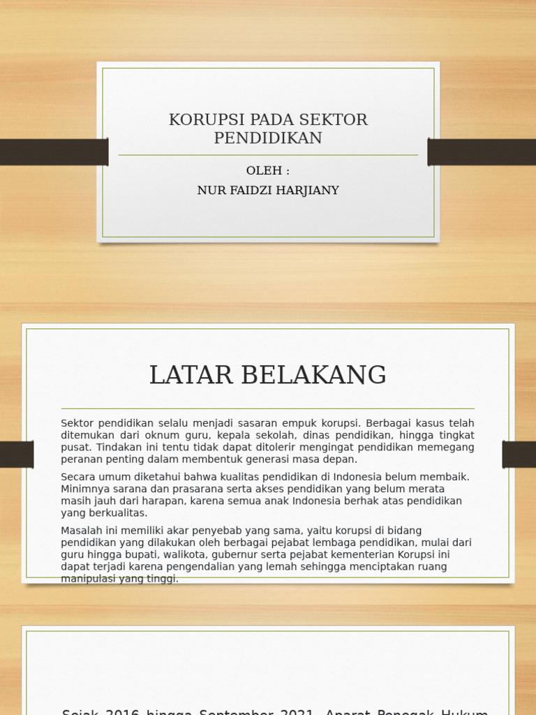Korupsi Pada Sektor Pendidikan | PDF