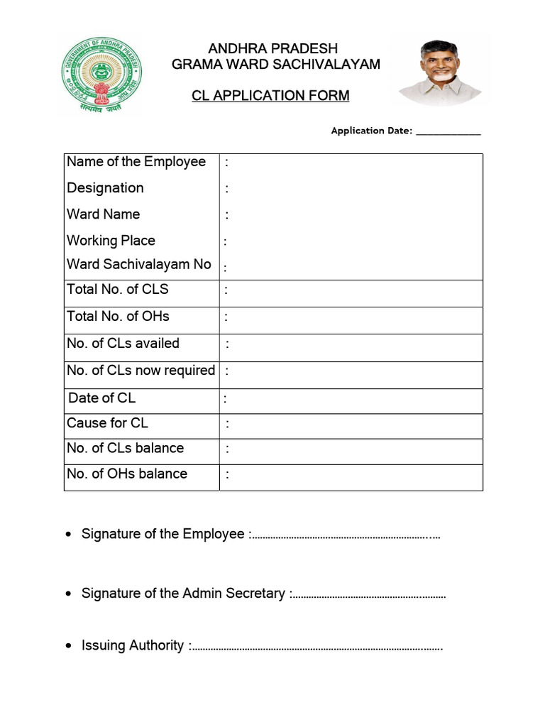 NEW CL (Casual Leave) FORMAT | PDF