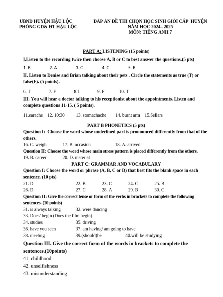 ĐÁP ÁN (1) | PDF | Linguistic Morphology | Languages