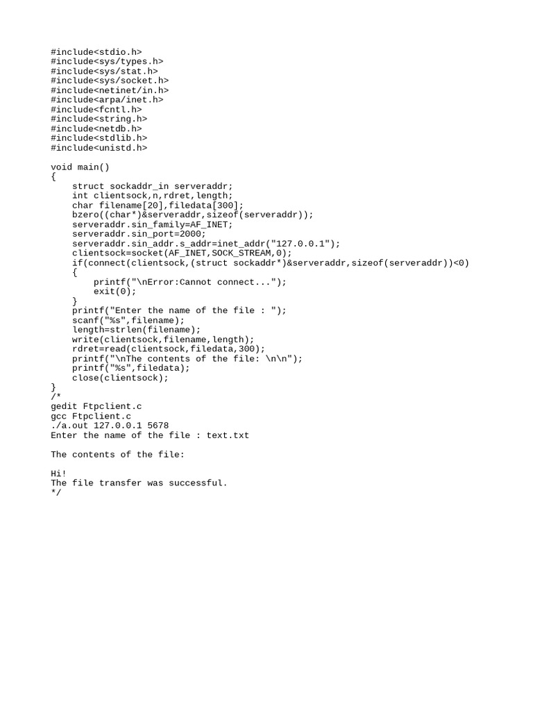 Ftpclient Merged | PDF | Transmission Control Protocol | Computer Programming