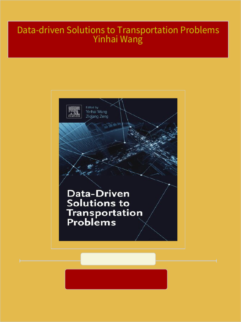 Instant download Data-driven Solutions to Transportation Problems ... Instant download Data-driven Solutions to Transportation Problems ...