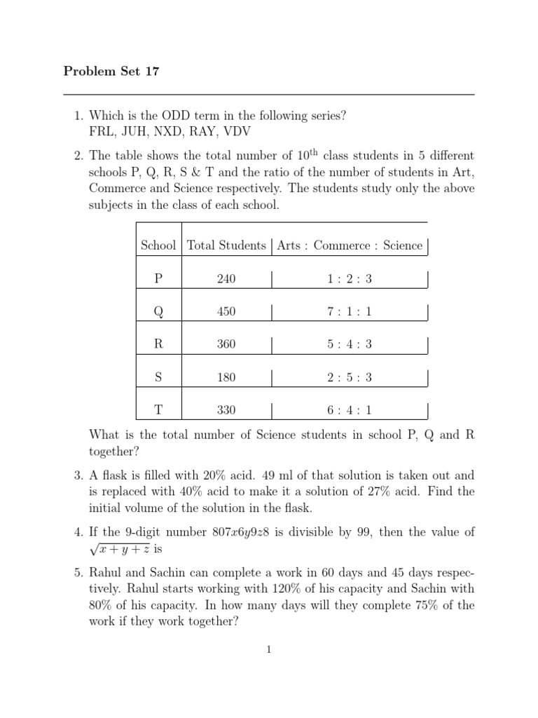 Problem Set 17 Pdf