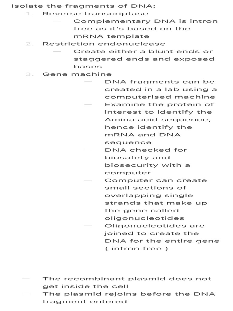 Isolate The Fragments of DNA: PDF | PDF