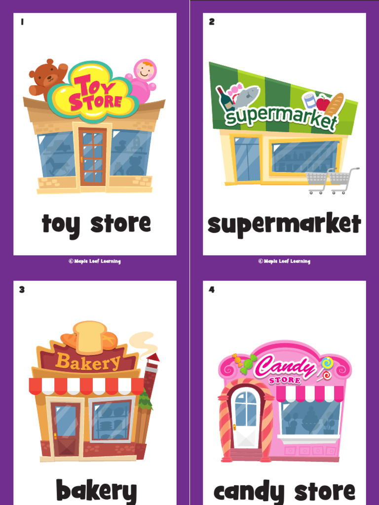 Lets Go Shopping Song Flashcards | PDF