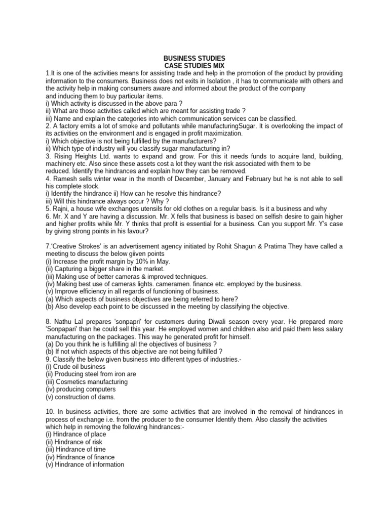 Case Studies 2 Pdf Profit Economics Stocks