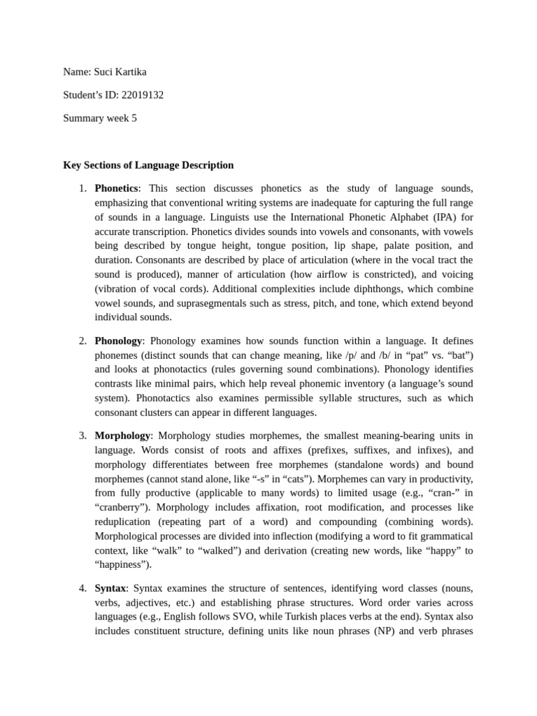 Summary Week 5 | PDF | Clause | Syntax