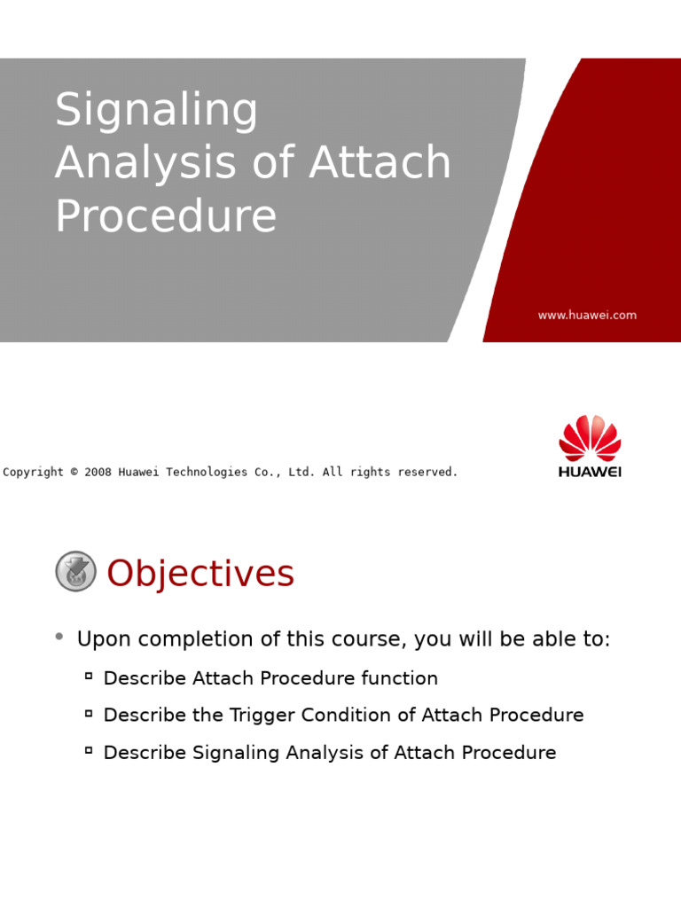 OEA000101 SAE Signaling Analysis - Attach Procedure ISSUE1.00 | PDF | Internet Standards ...