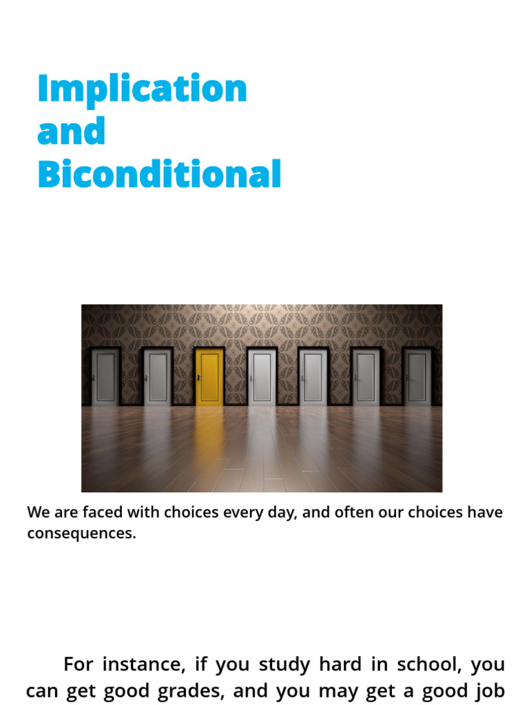 GM.IMPLICATION.BICONDITIONAL | PDF | Semiotics | Mathematical Logic