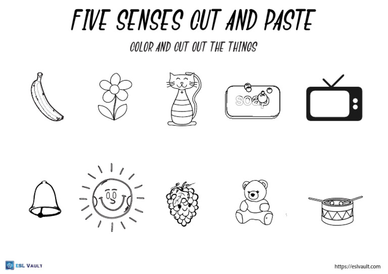 Five Senses Coloring Page | PDF