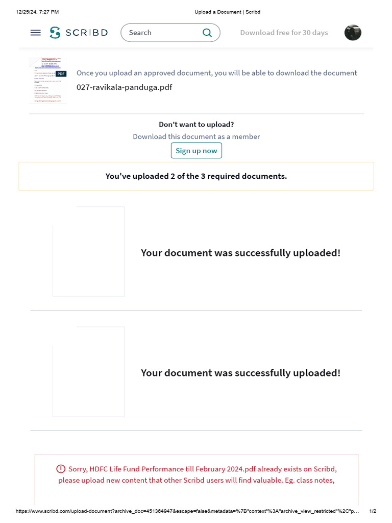 Upload A Document - Scribd | PDF | Scribd | Computing