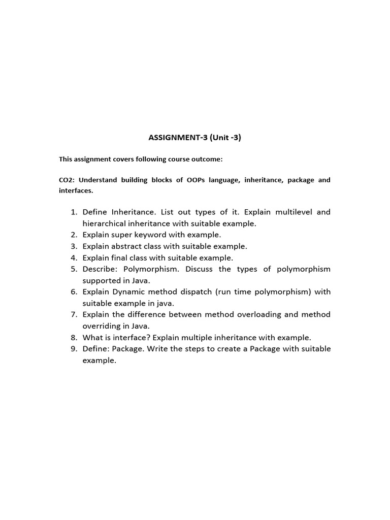 Assignment 3 OOPJ | PDF