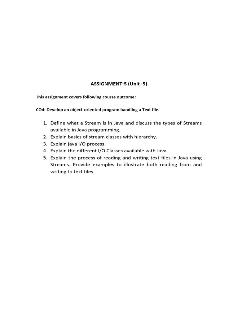 Assignment 5 OOPJ | PDF Assignment 5 OOPJ | PDF