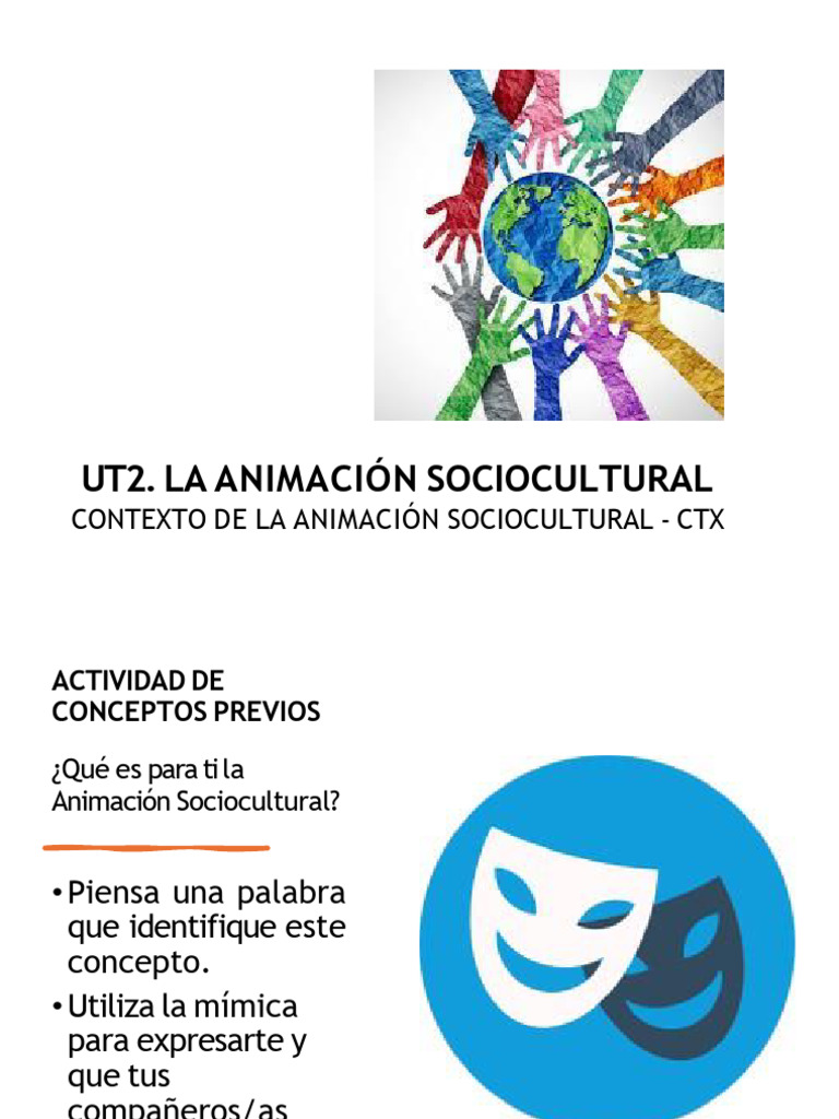 UT2. La Animación Sociocultural - Presentación-Resumen | PDF | Trabajo ...