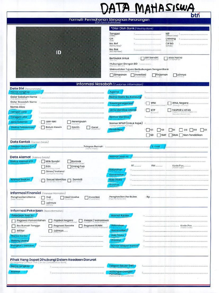 Form KTM Unesa 2023 | PDF