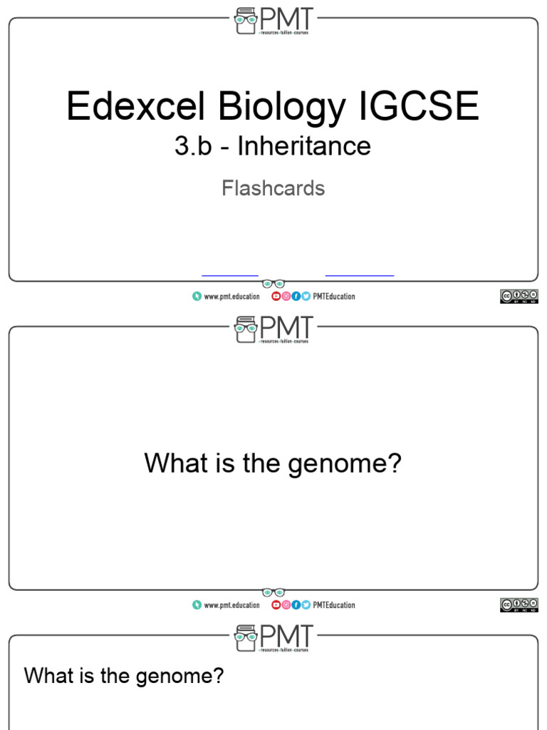 Flashcards - 3b Inheritance - Edexcel Biology IGCSE | PDF | Translation ...