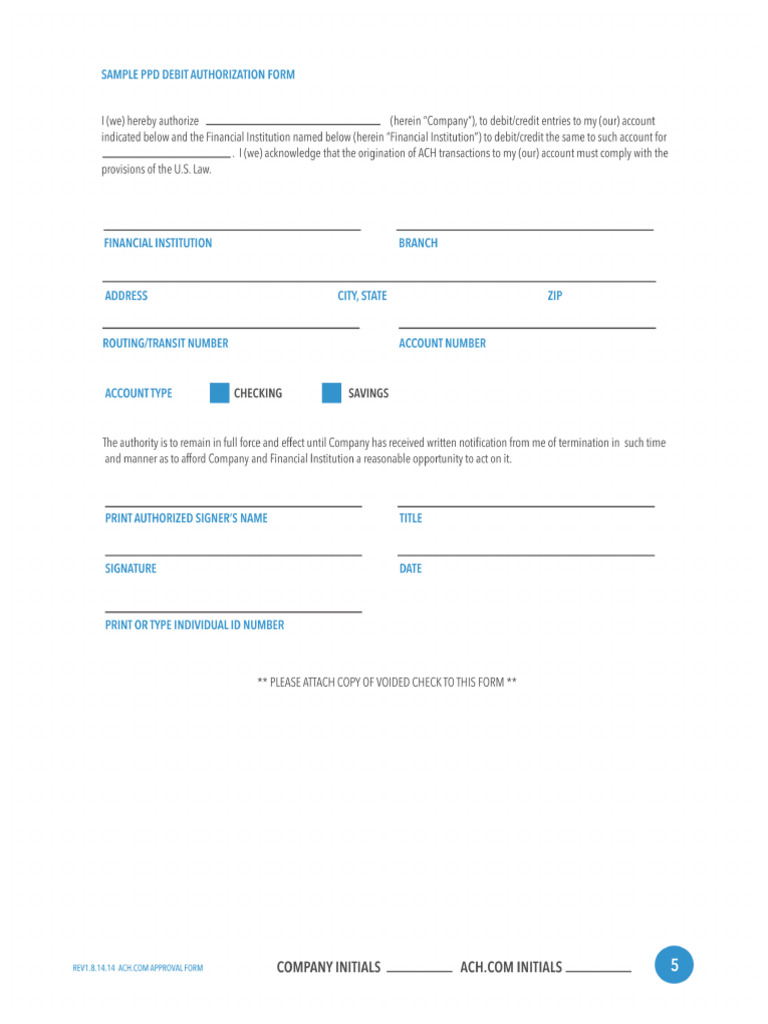 PPD Authorization Sample | PDF