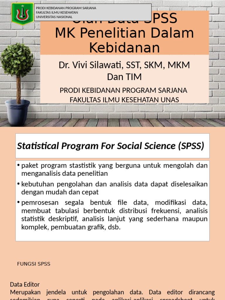 PERT 2. Pengenalan SPSS (1) | PDF