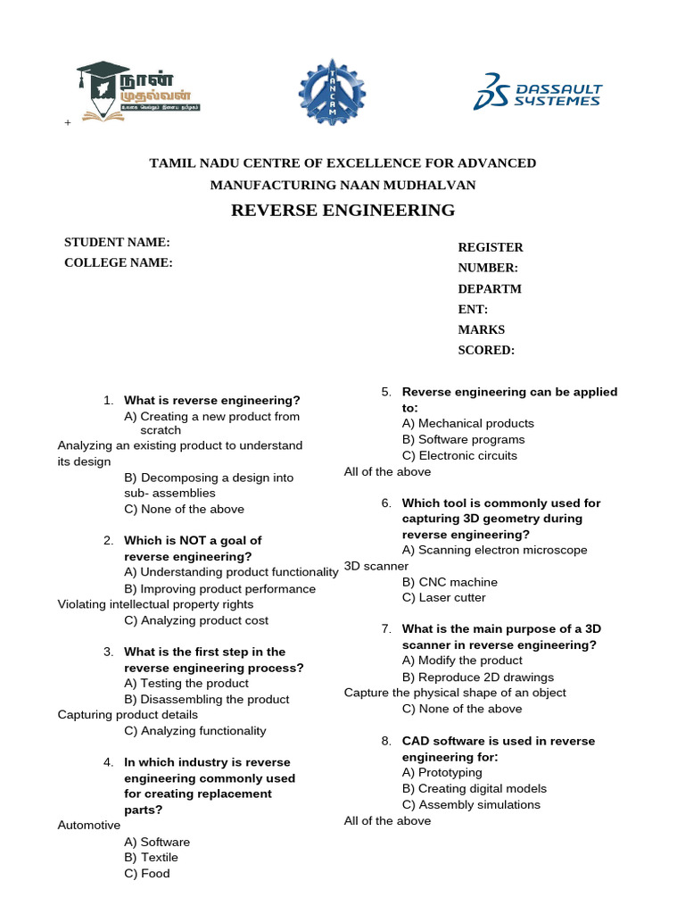 Reverse MCQ 1 | PDF | Engineering | 3 D Computer Graphics Reverse MCQ 1 | PDF | Engineering | 3 D Computer Graphics