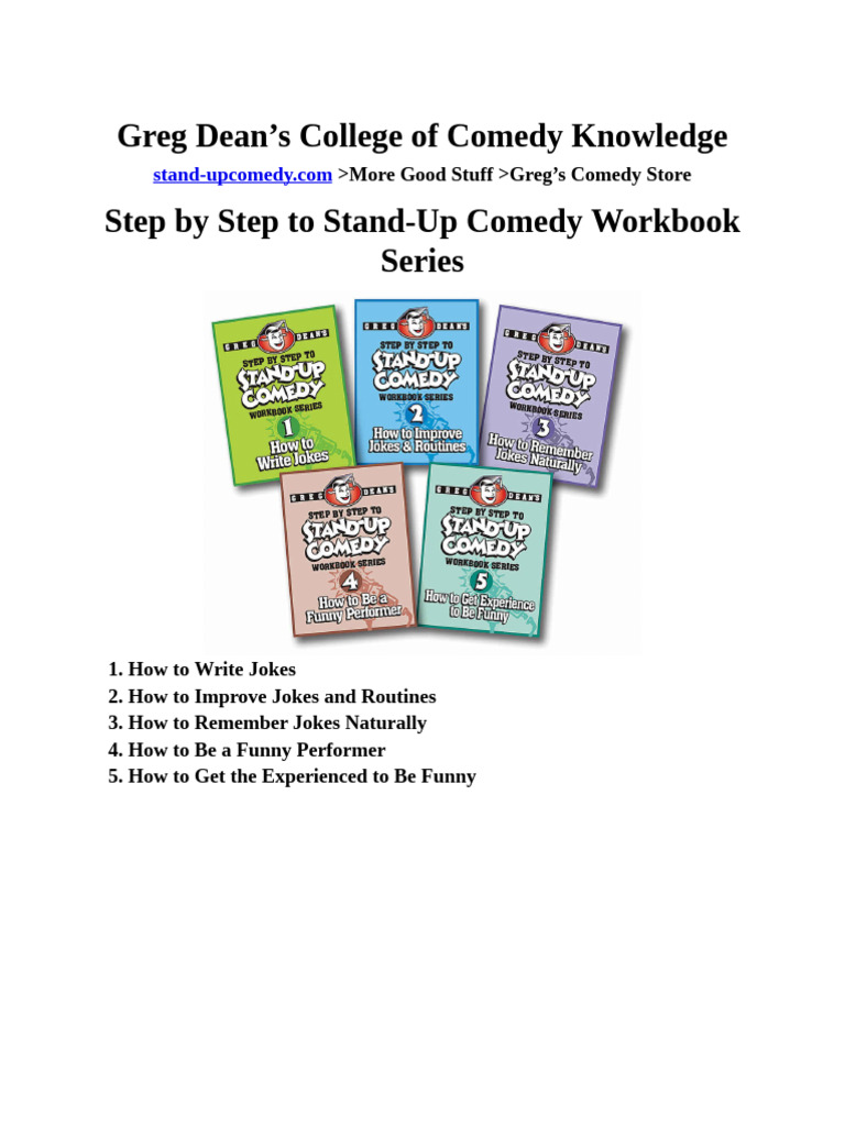 Stand-Up Comedy Mastery Guide | PDF