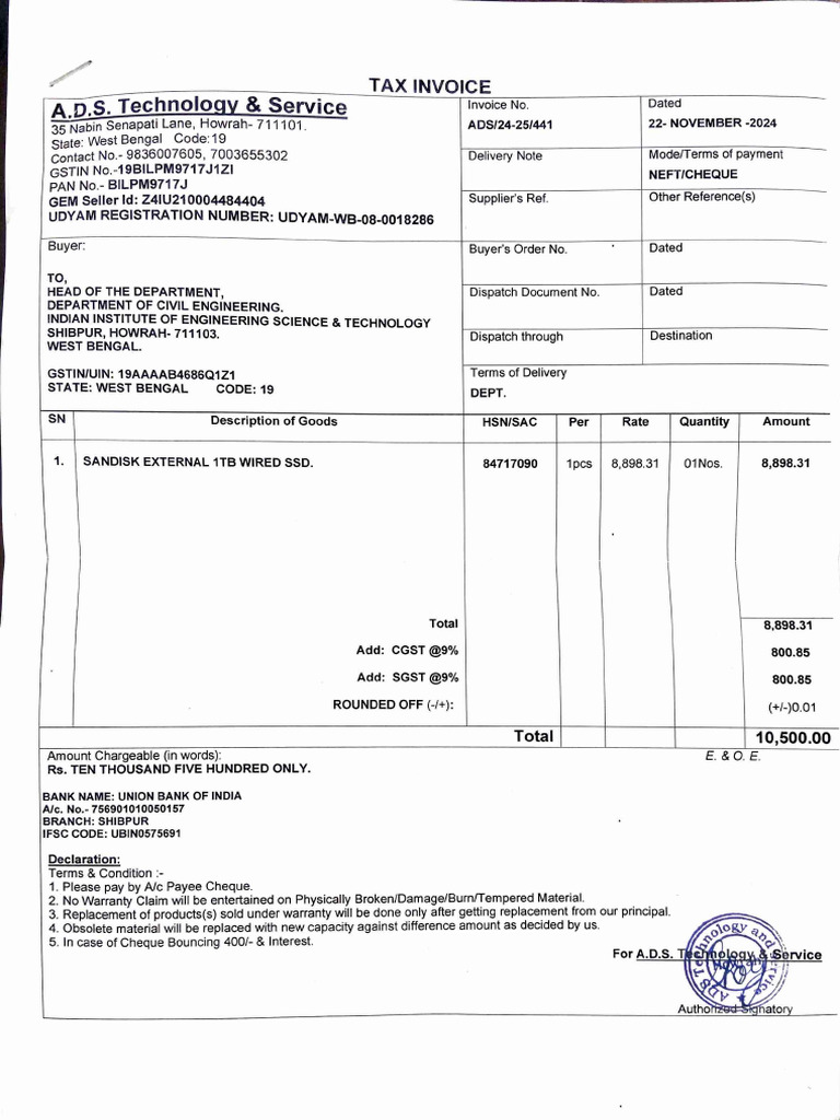 Quality equipment | PDF | Invoice | Payments
