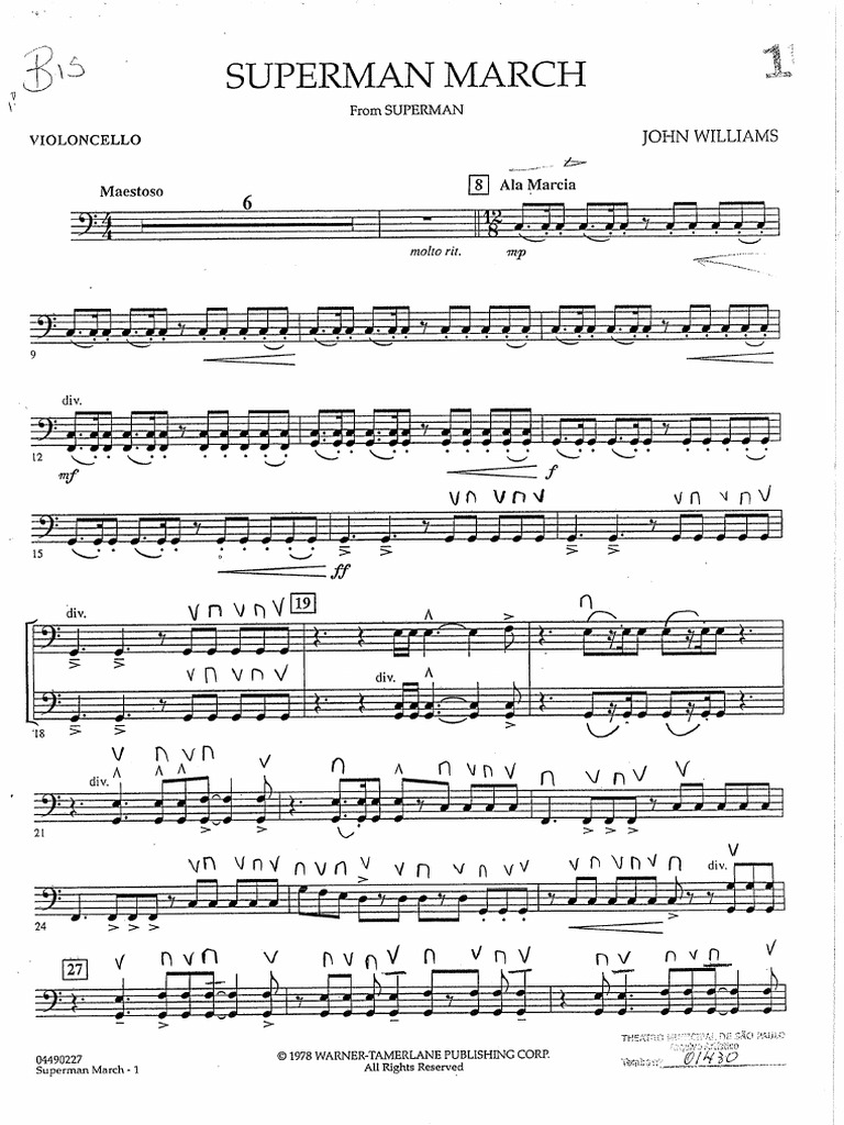 VLC WILLIAMS - Superman March | PDF