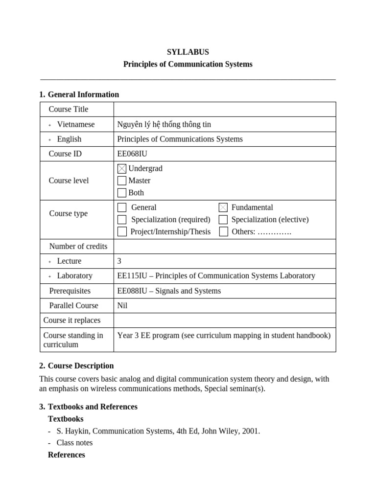 EE068IU - Principles of Communication Systems_CDIO | PDF | Modulation ...