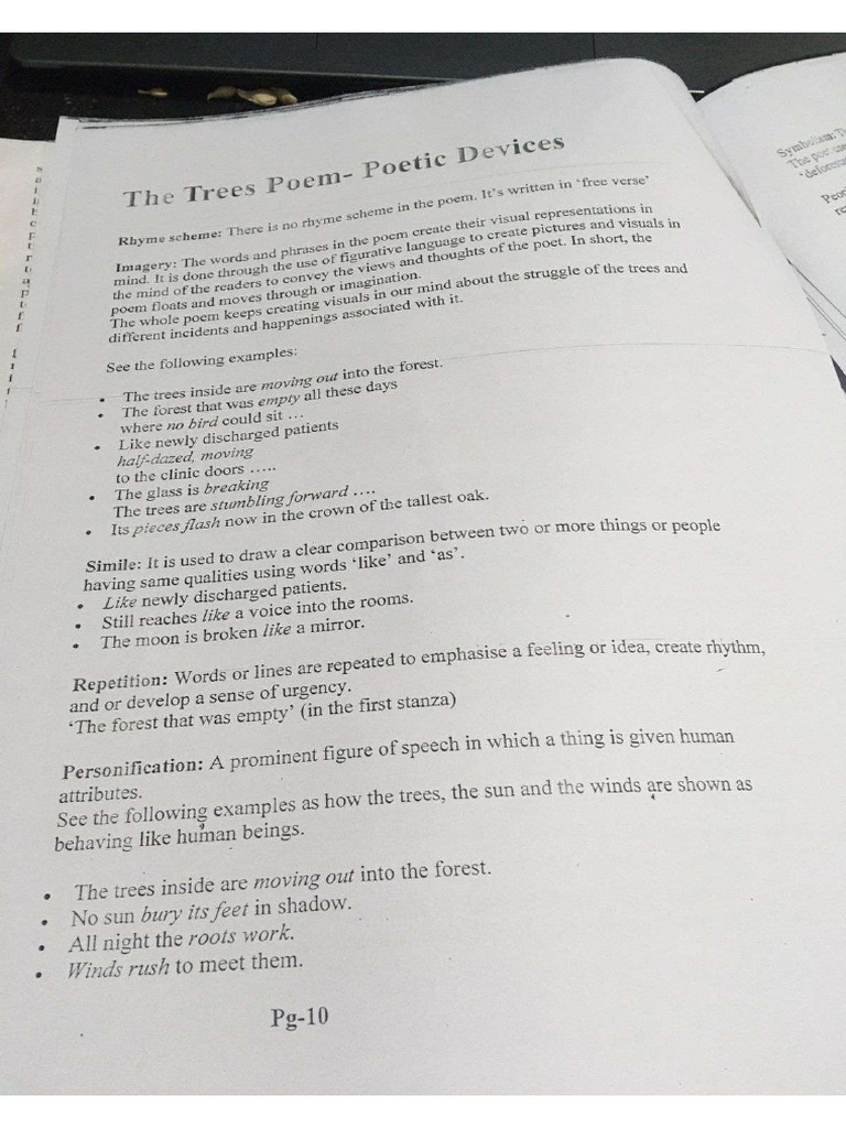 The Trees (Poetic Devices) | PDF