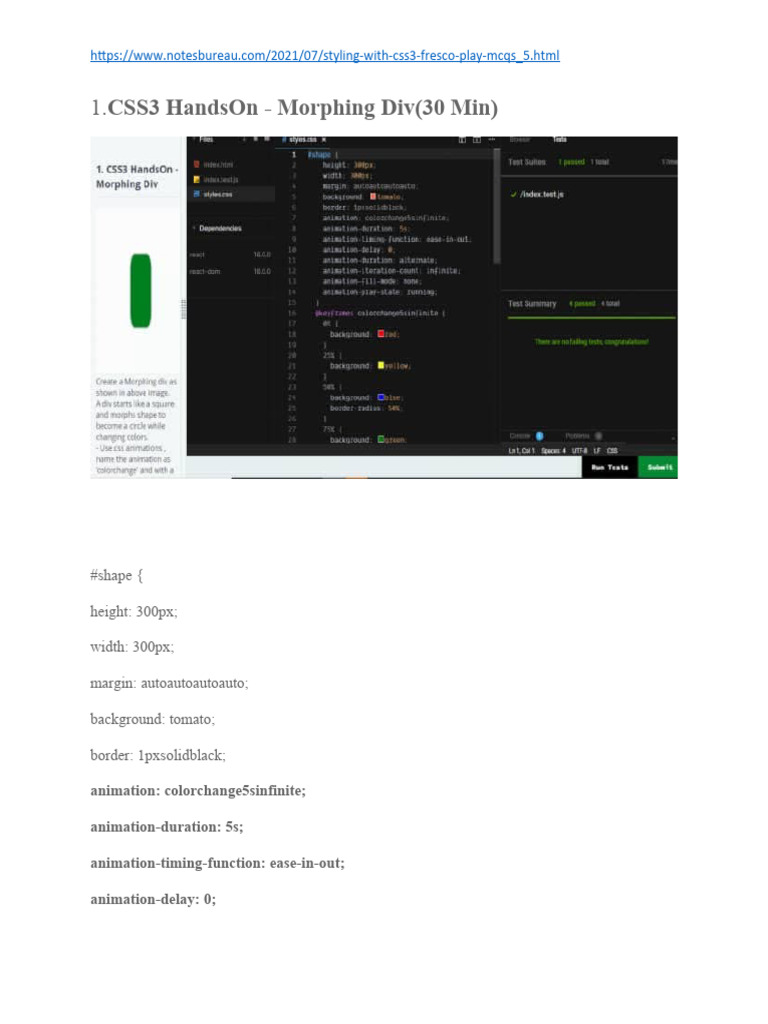 CSS3 Hands On MCQ | PDF | Software Development | Internet