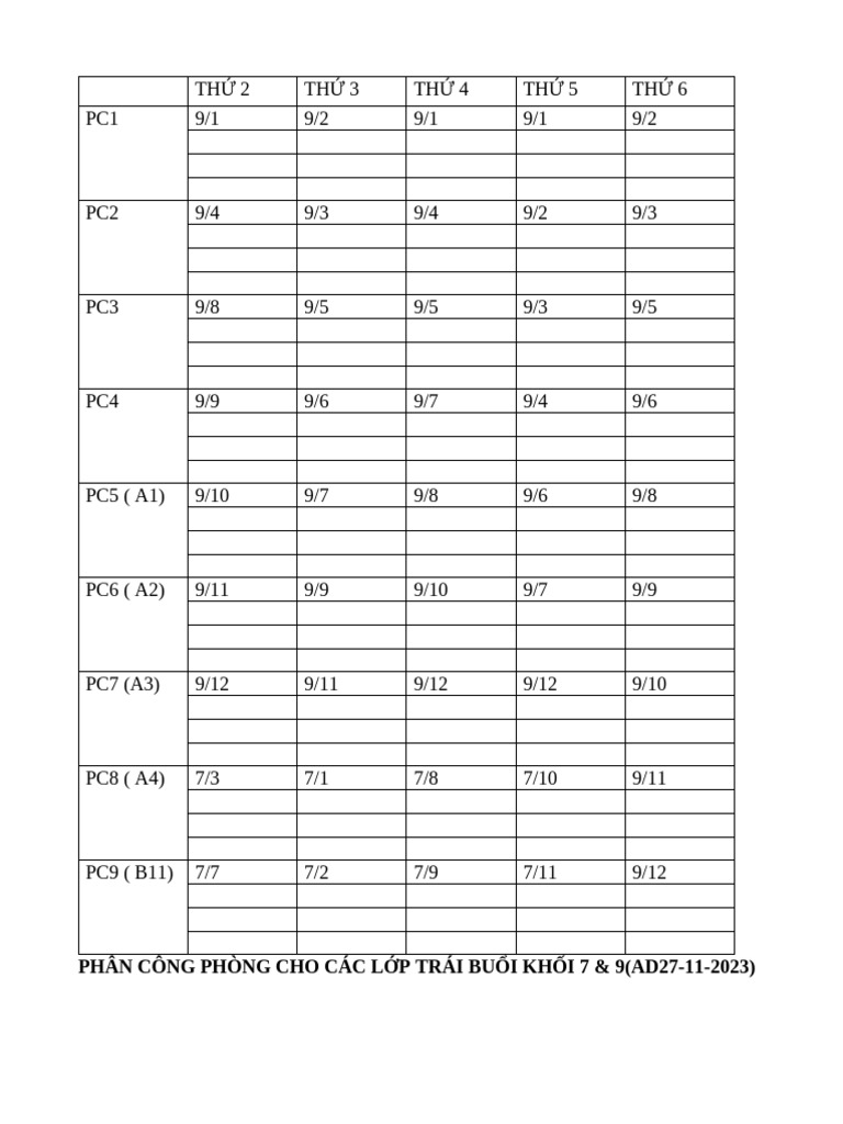 Trai Buoi K 7&9 (t13) | PDF