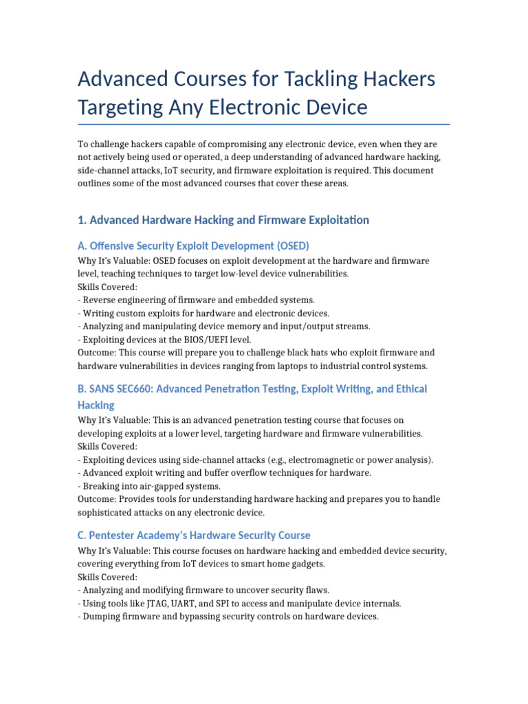 Advanced Hacker Courses Document | PDF | Security | Computer Security