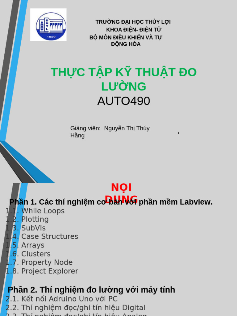 PP - bài giảng-Labview (Autosaved) | PDF