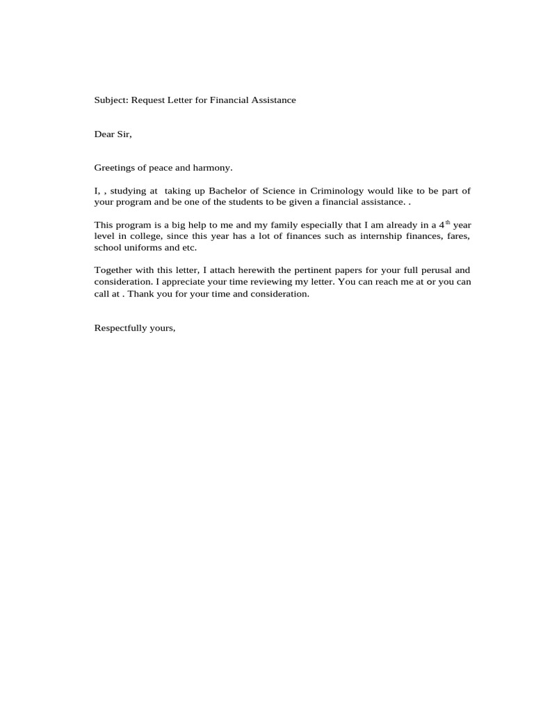 Request Letter | PDF