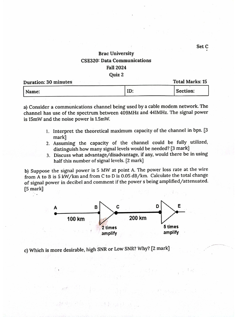 CSE320 Q2 - Set C1 | PDF
