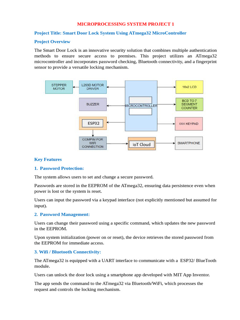 Microprocessing System Final Project 1 | PDF | Bluetooth | Password