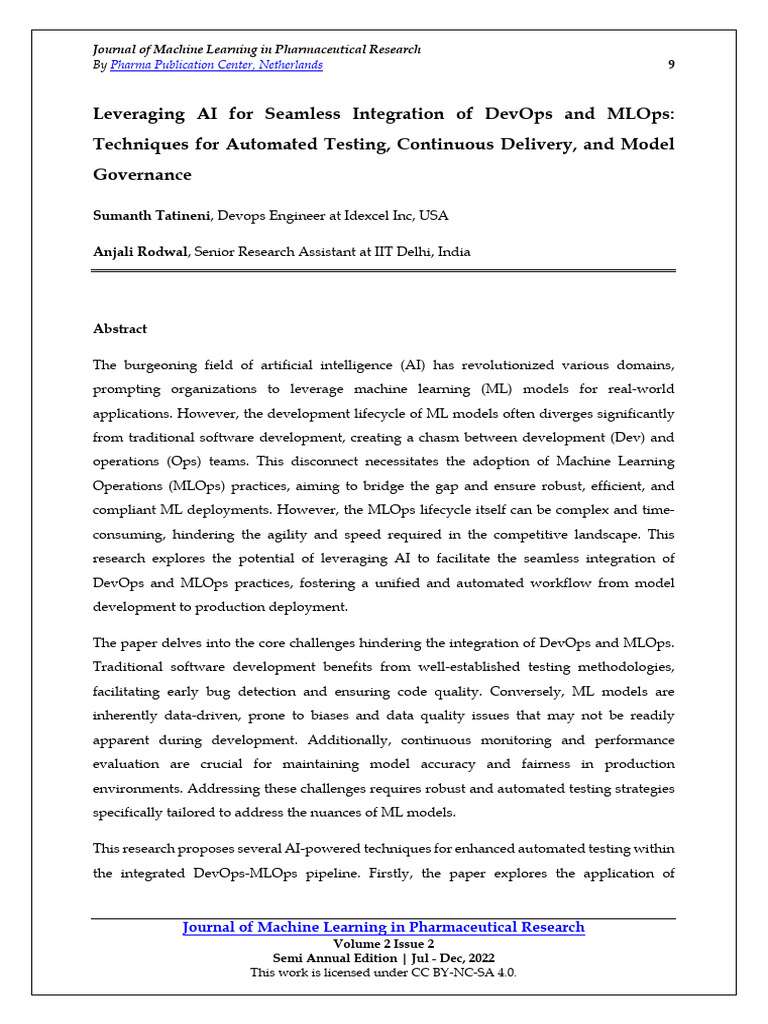 Leveraging+AI+for+Seamless+Integration+of+DevOps+and+MLOps (1) | PDF | Machine Learning ...