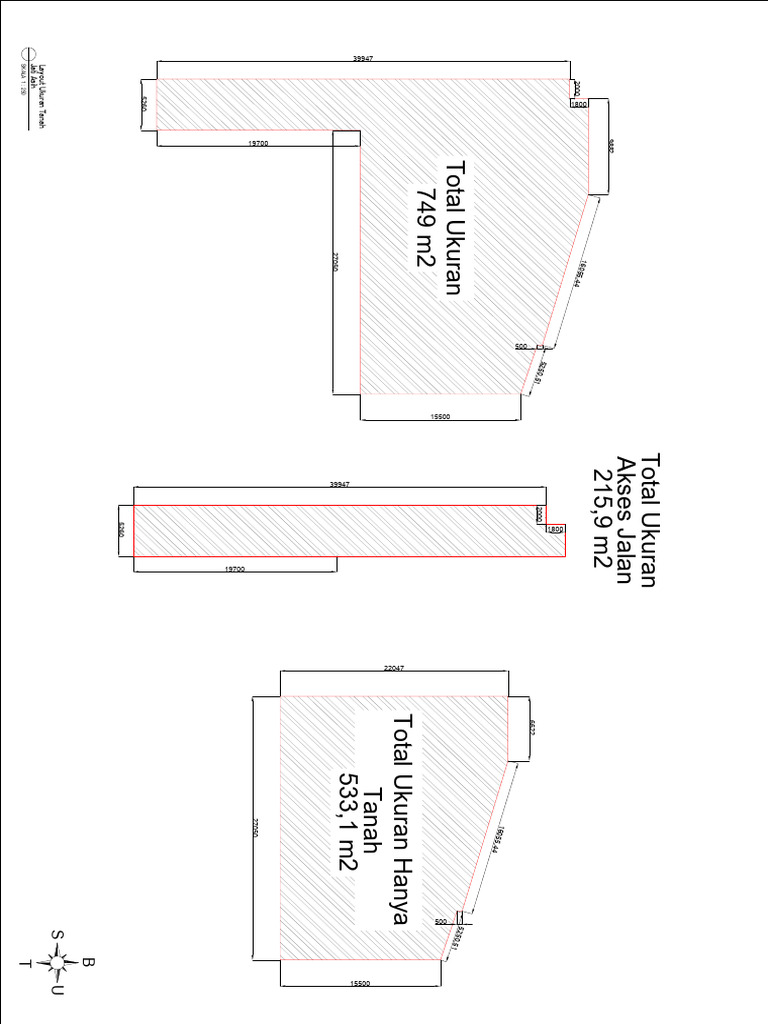 01.Layout Ukuran Tanah jati asih | PDF
