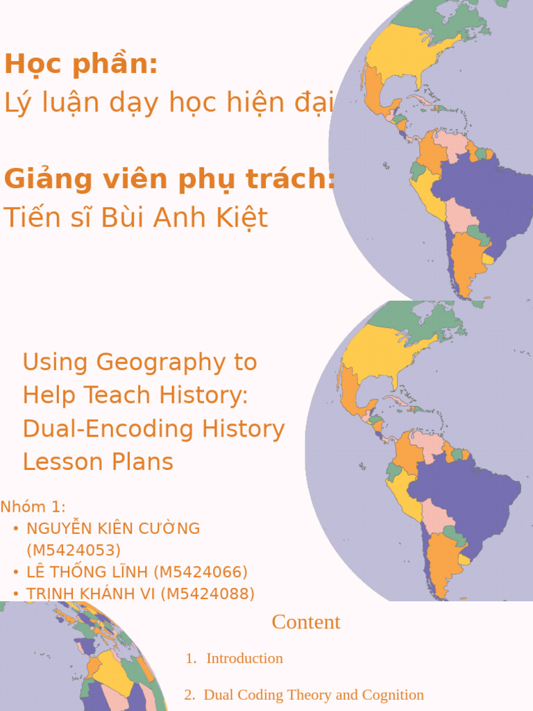 Nhóm 1 - Using Geography To Help Teach History Dual-Encoding History ...
