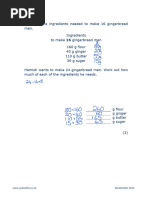 Corbettmaths Recipe Questions | PDF | Cakes | Scone