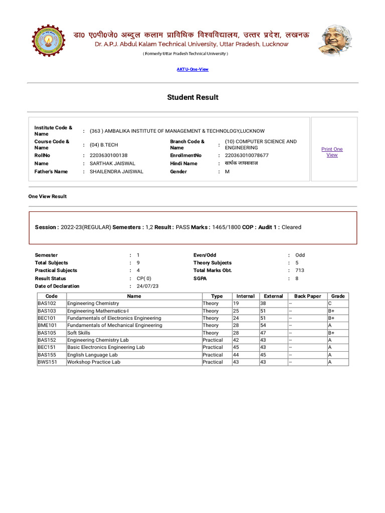 RESULT 1ST | PDF | Science | Physical Sciences