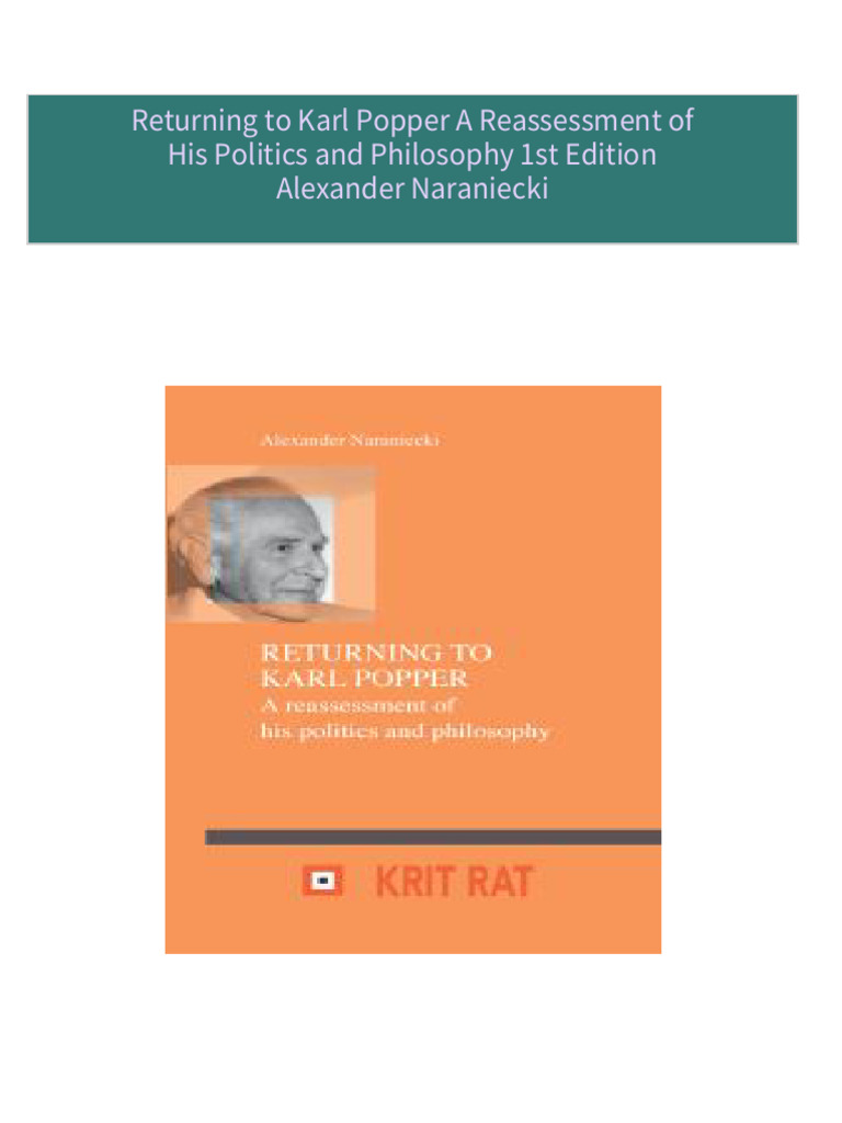 [Ebooks PDF] download Returning to Karl Popper A Reassessment of His ...