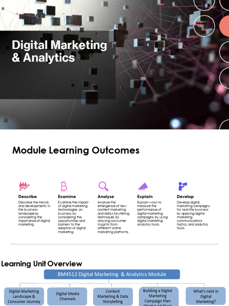 L1 Intro To Digital Marketing & Analytics | PDF | Digital Marketing ...