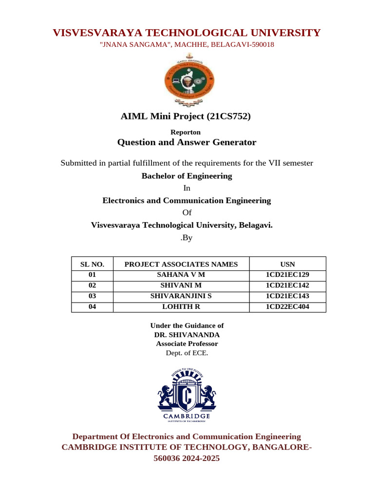 ML Miniproject Final Report | PDF | World Wide Web | Internet & Web