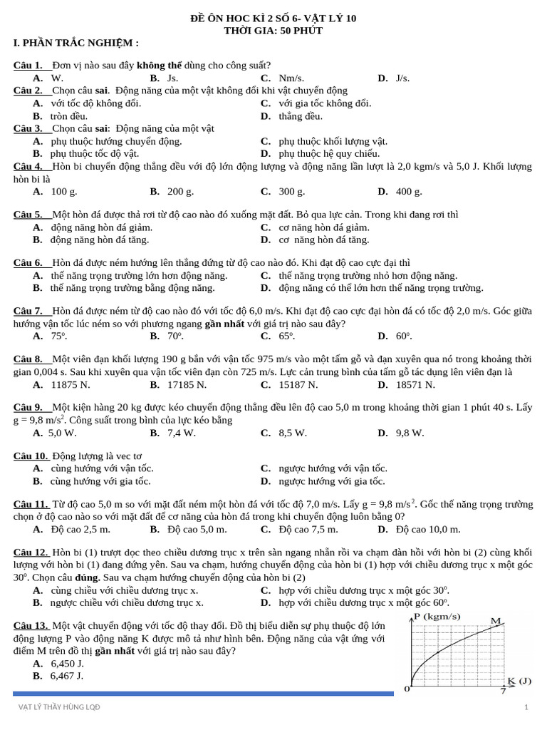 2022 2023 ĐỀ ÔN SỐ 6 HK2 HT | PDF