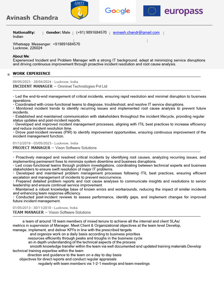 Avinash-IM | PDF | Data | Performance Indicator