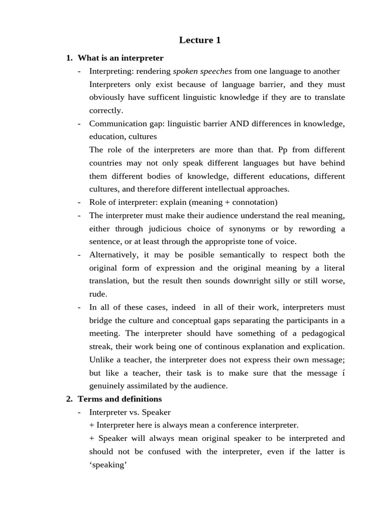 Understanding Conference Interpreting | PDF | Language Interpretation ...